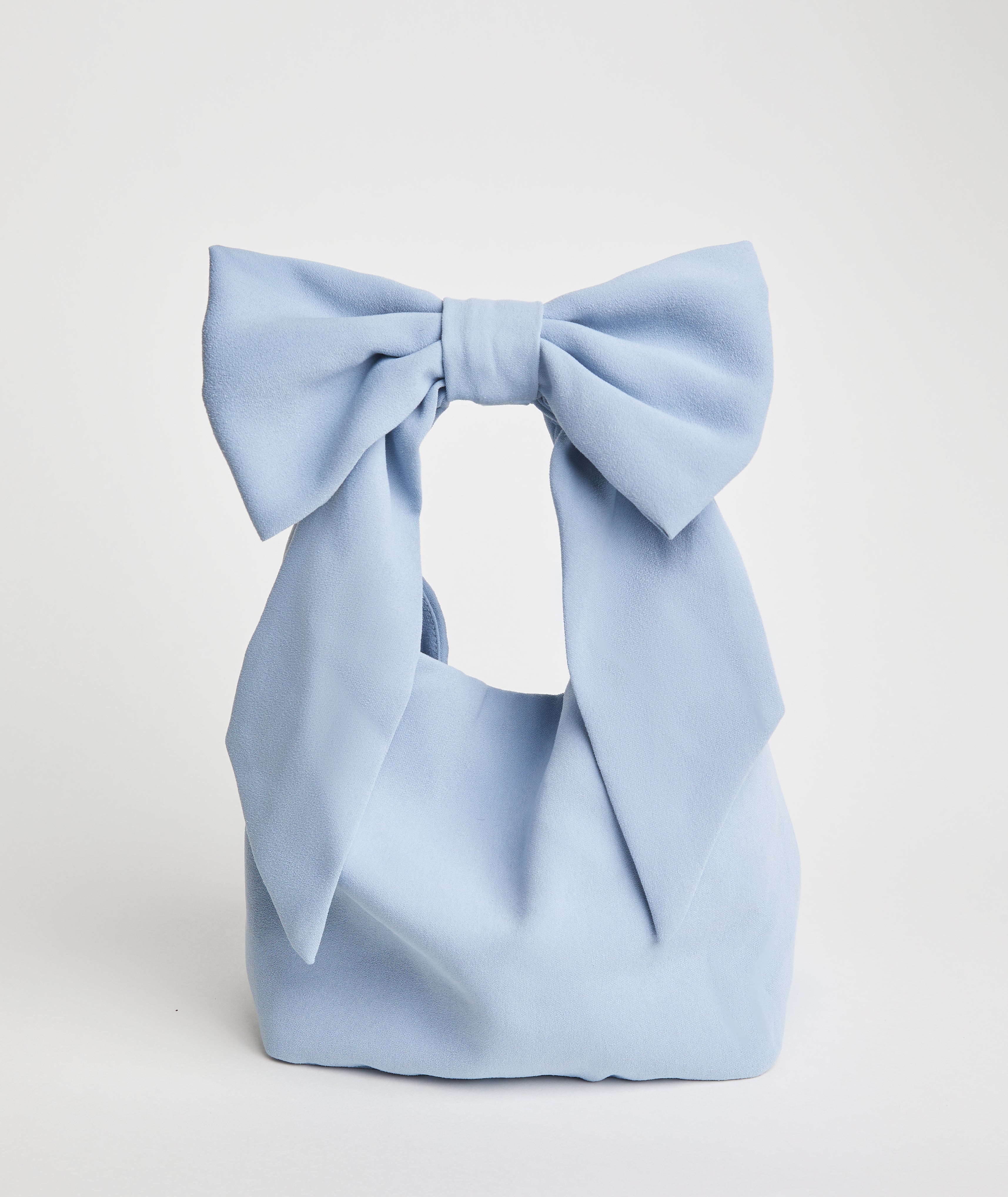 Bow Detail Crepe Pouch Bag – Six Stories