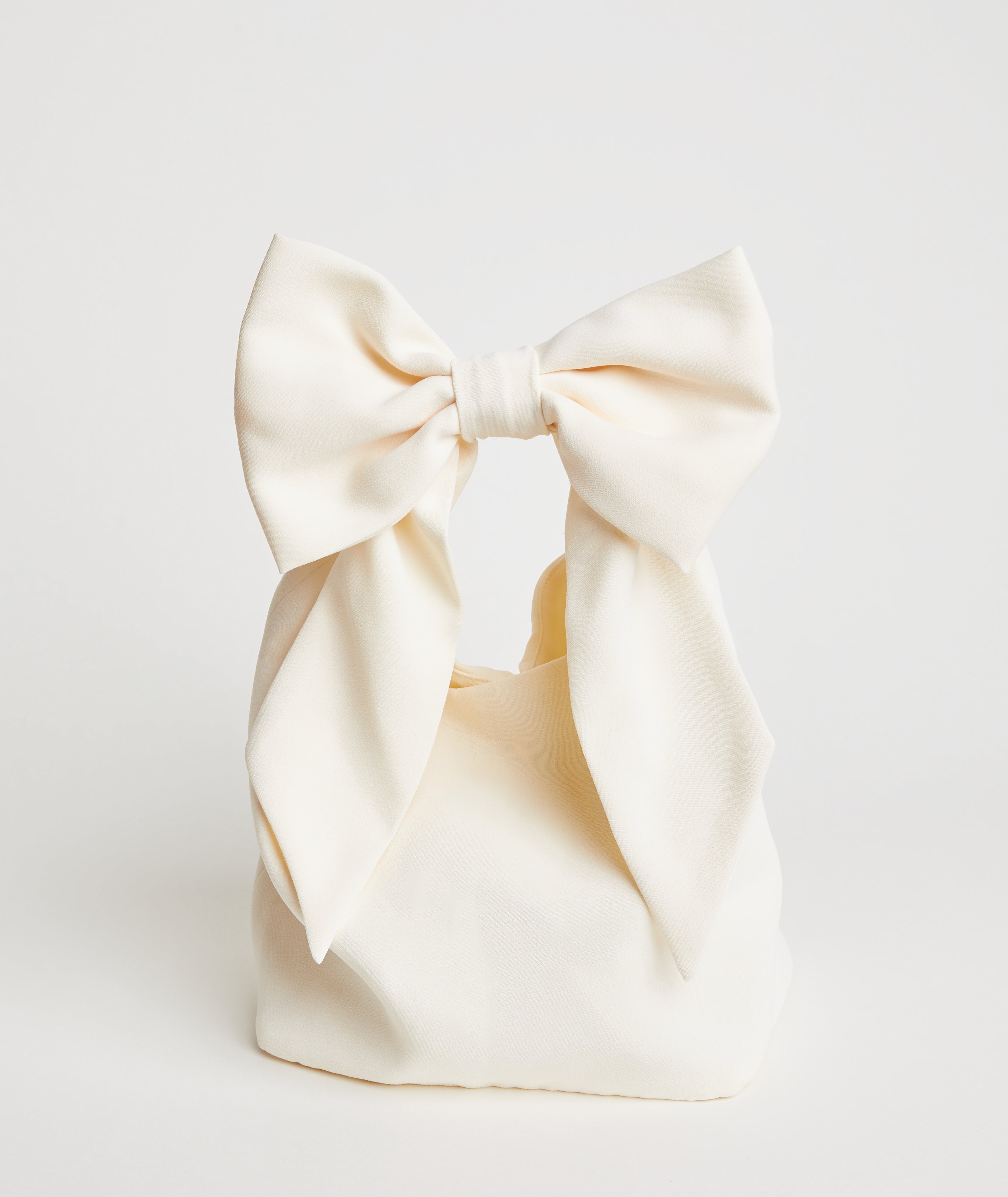 Bow Detail Crepe Pouch Bag – Six Stories