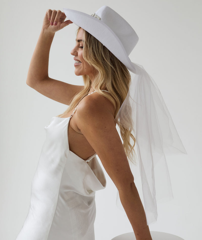 Western Wedding Hats With Veils