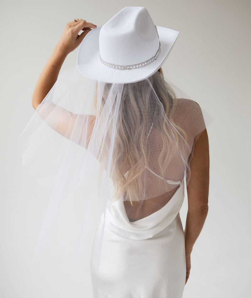 Western Wedding Hats With Veils